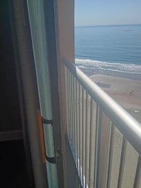 "Oceanfront" view with the side of the building