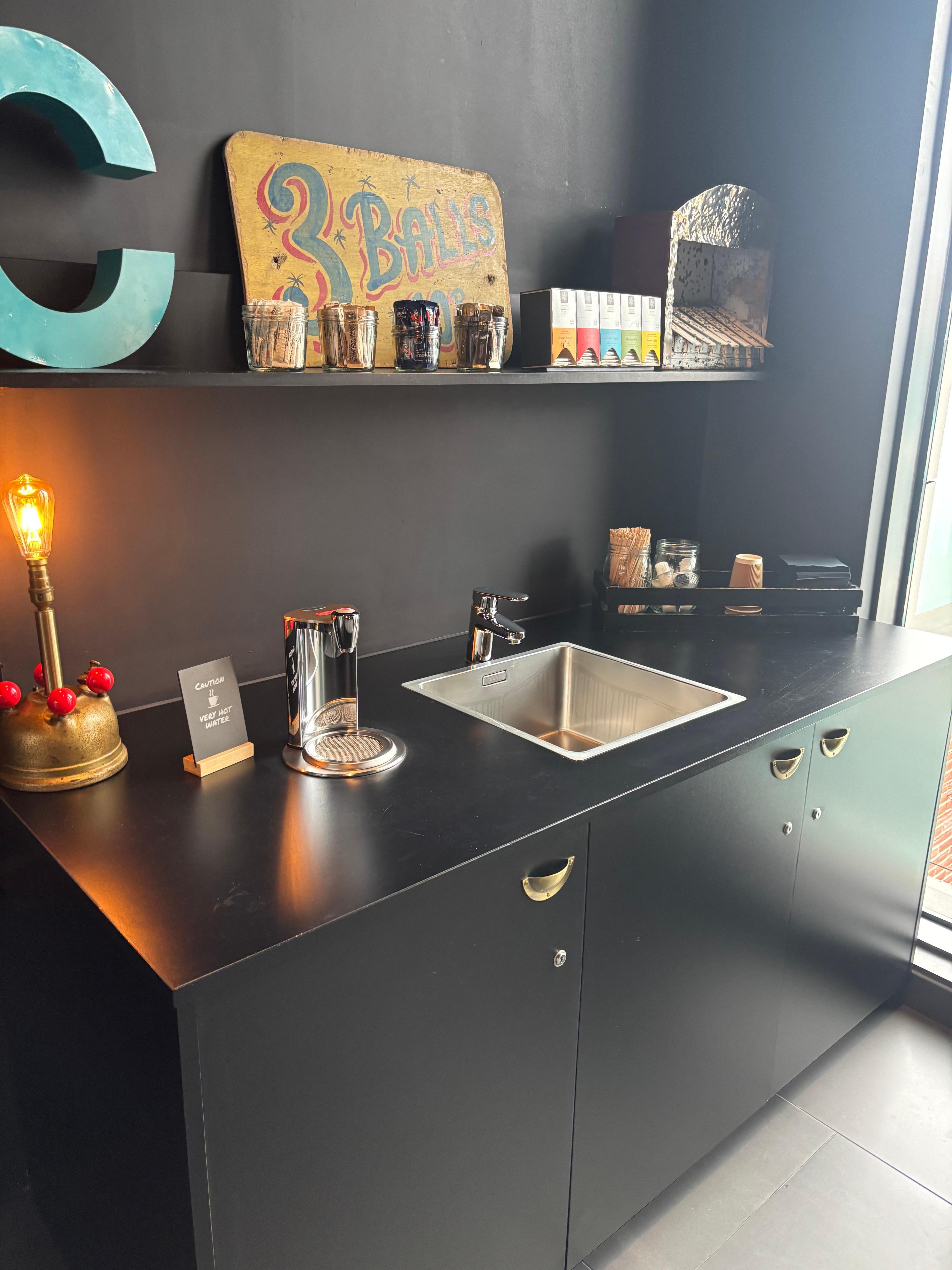 Coffee and tea on each floor