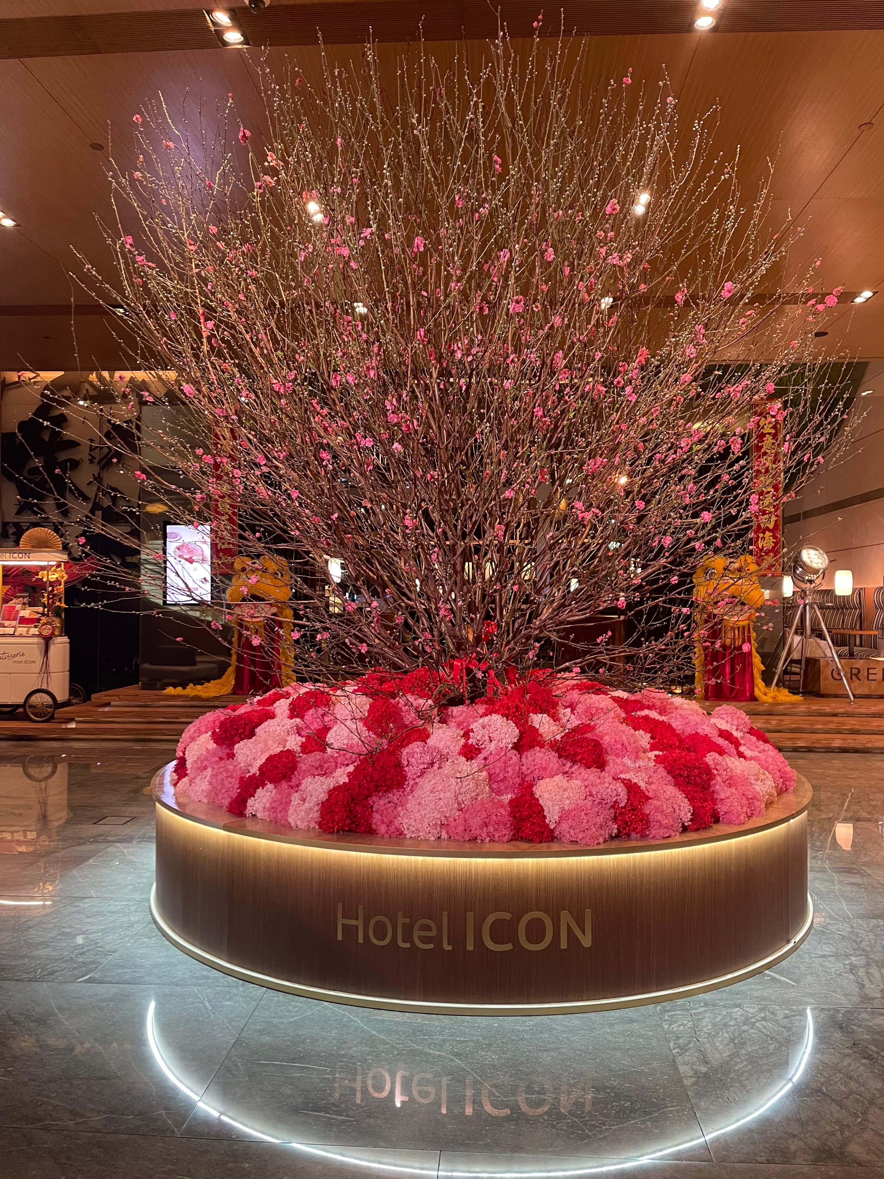 Hotel reception getting ready for Lunar New Year celebrations 