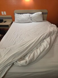Somebody had laid in the bed before we got there
