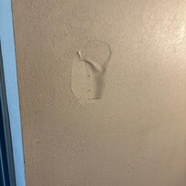 The walls had a lot of damage