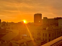 Sunset on the rooftop