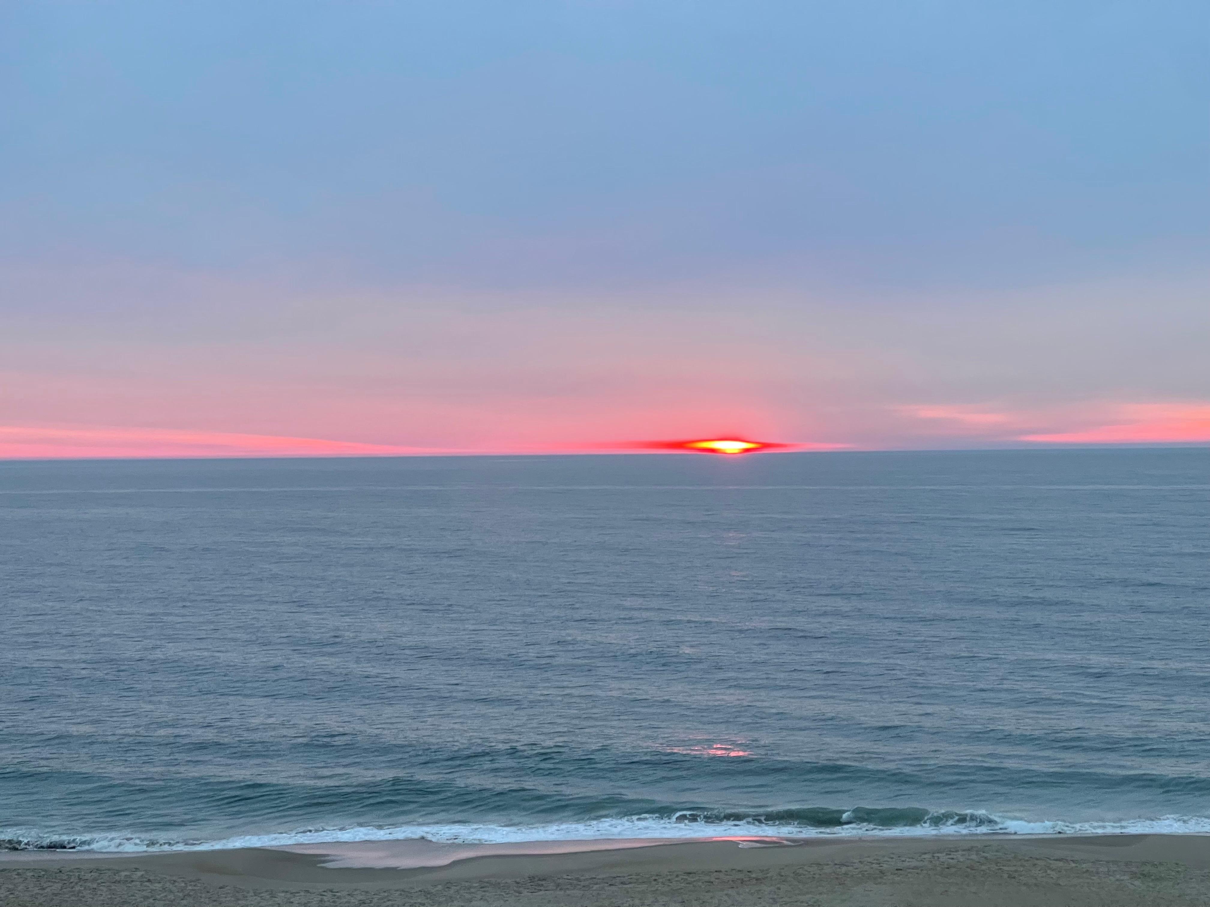 Sunrise. Sun is peaking. 