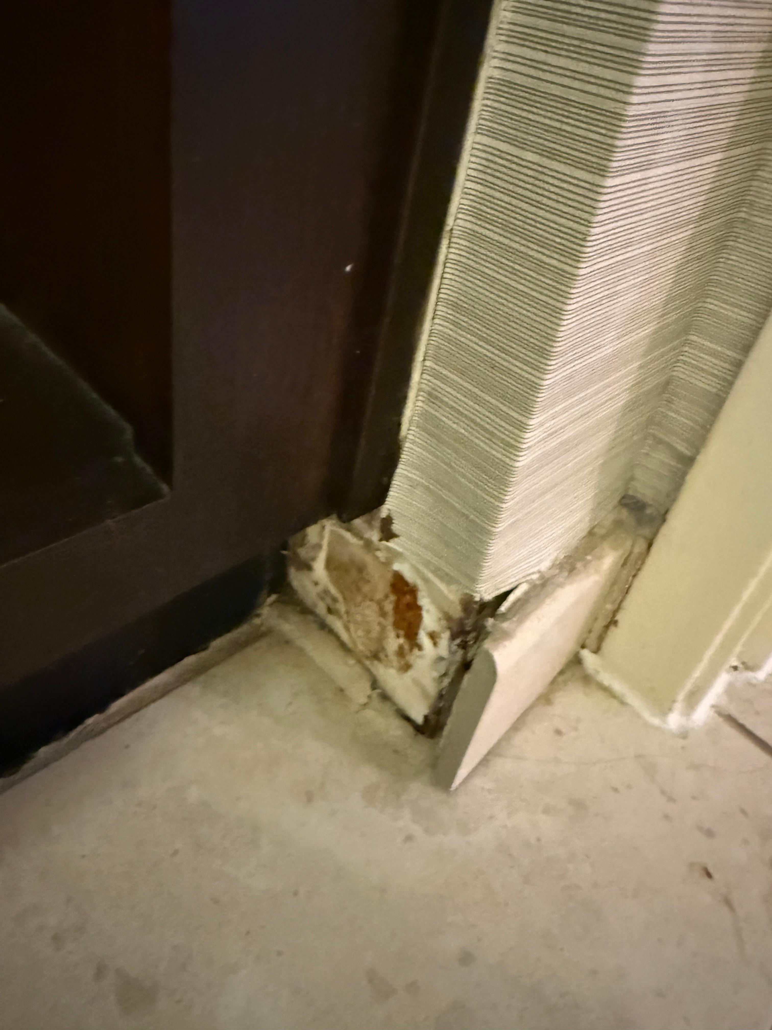 Missing tile in bathroom