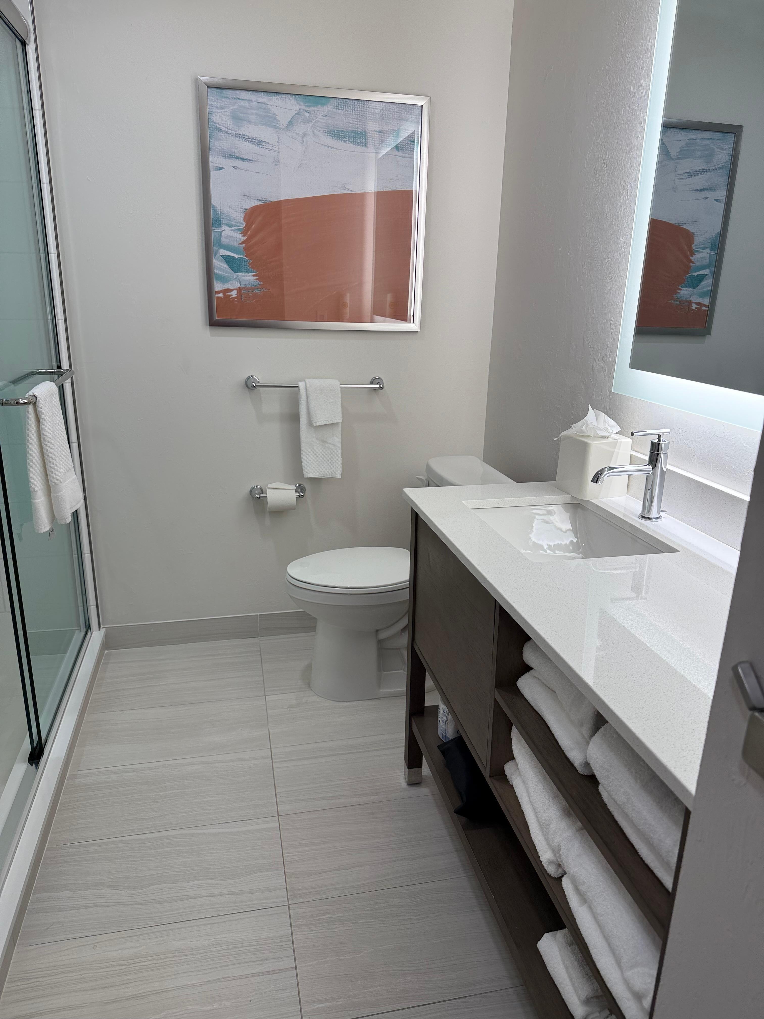 The bathroom was SUPER CLEAN!!!!! 