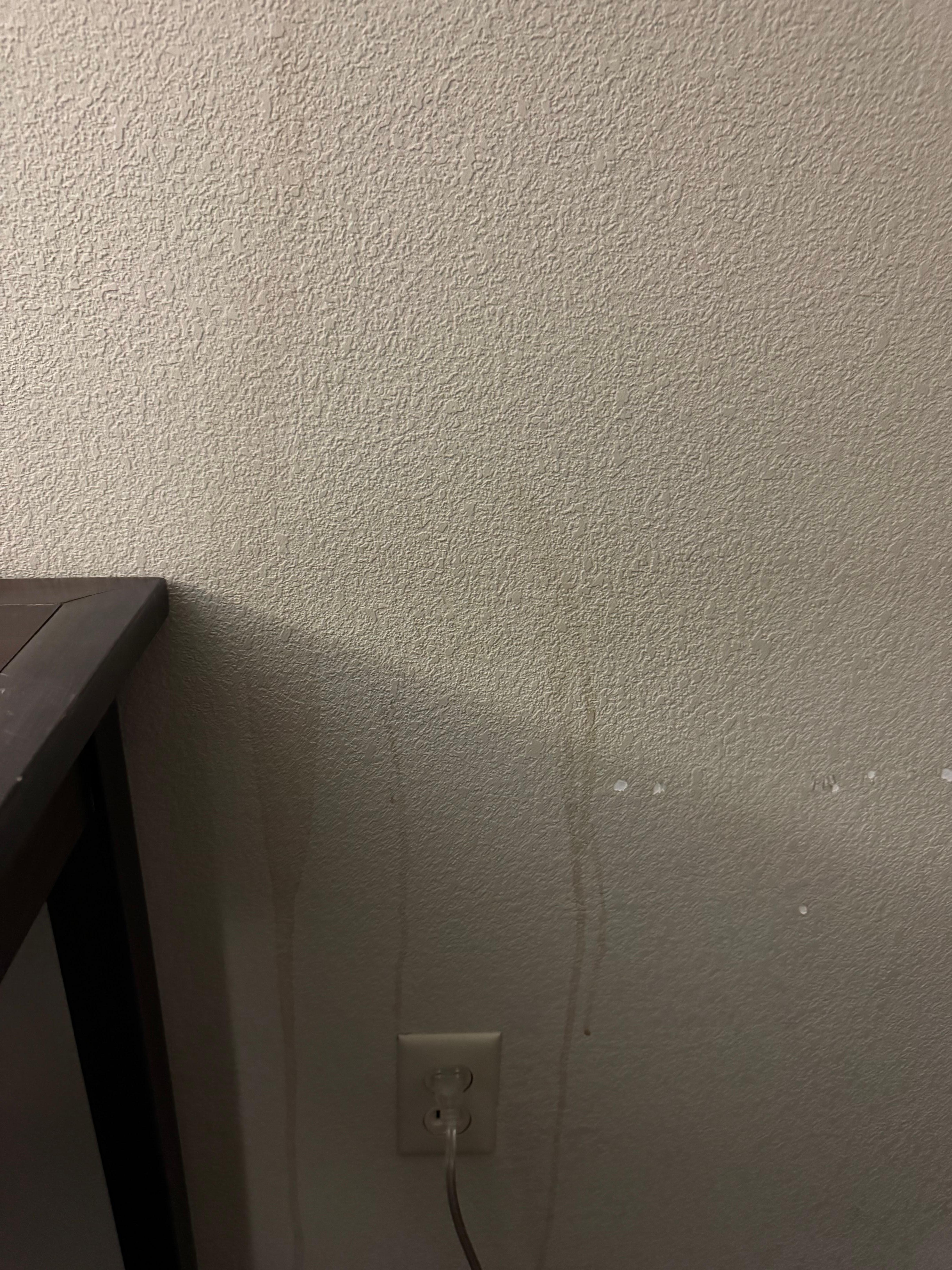 Gross drips going down the wall