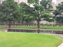Chairs representing those that lost their lives that fateful day.