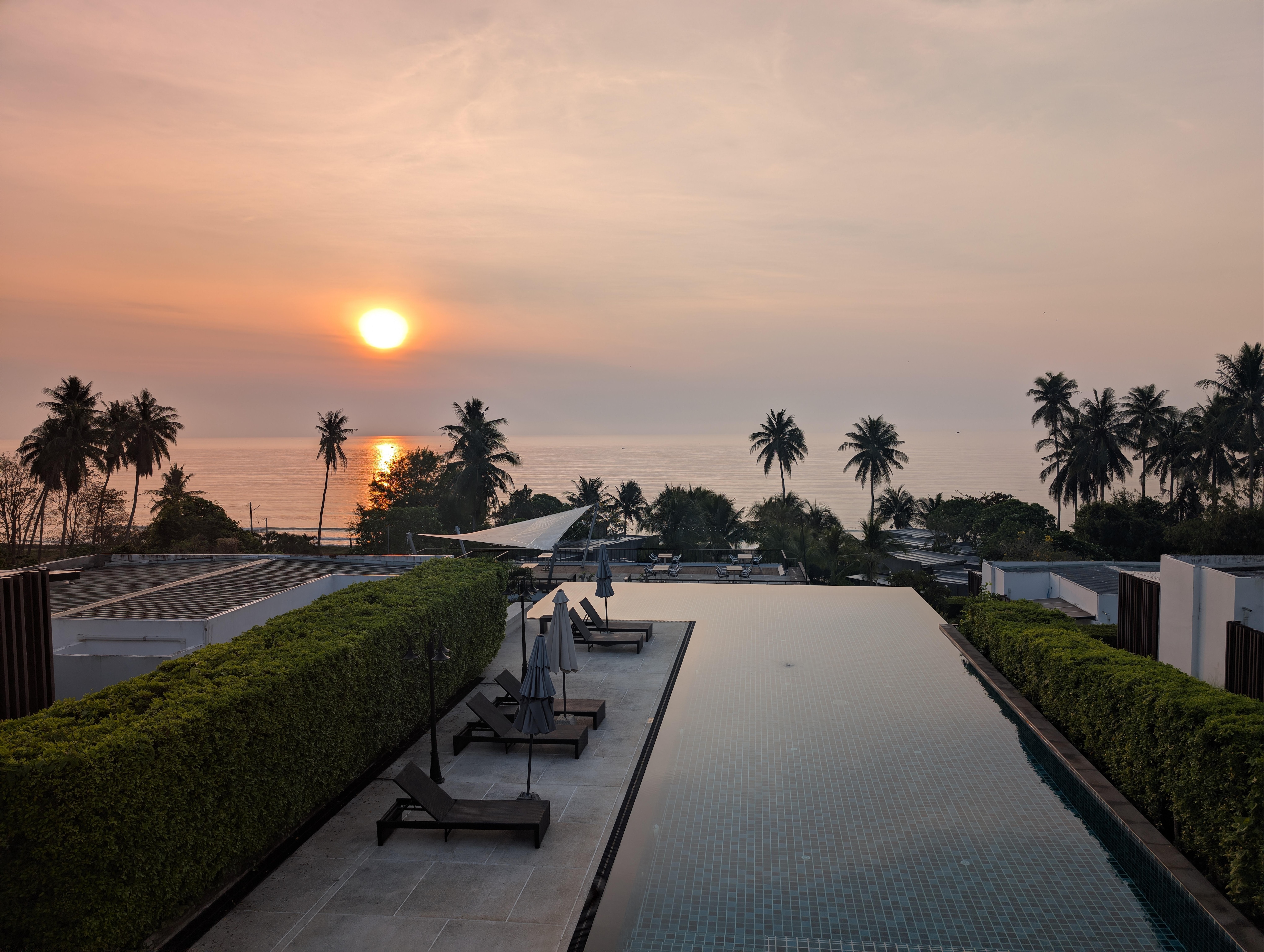 Sunrise over the resort