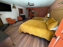 A very dark room when the door is closed. Except for at night, then it’s too bright thanks to the uncovered window in the door.