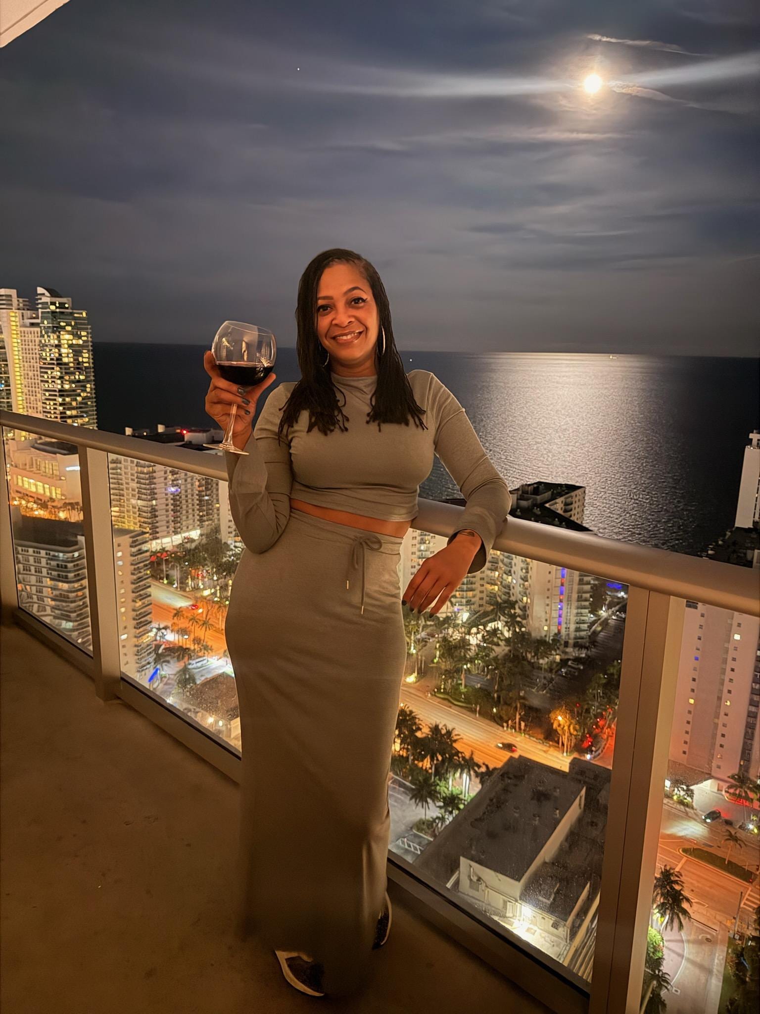 The balcony view was insane. The balcony was huge.