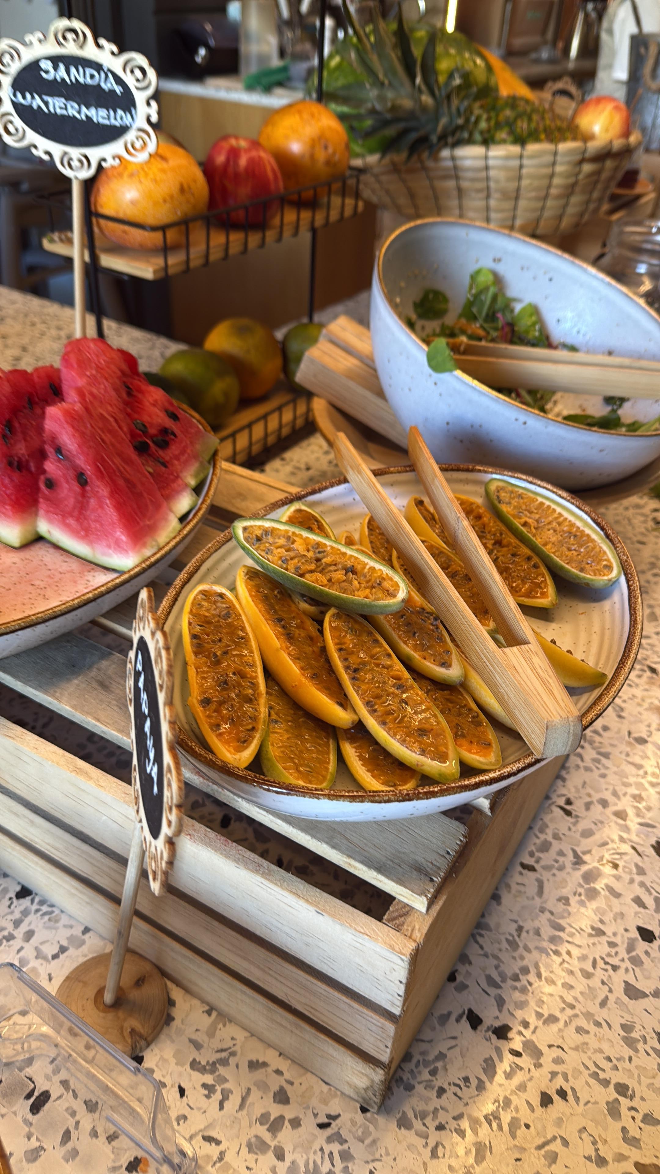 Fresh fruit at breakfast 