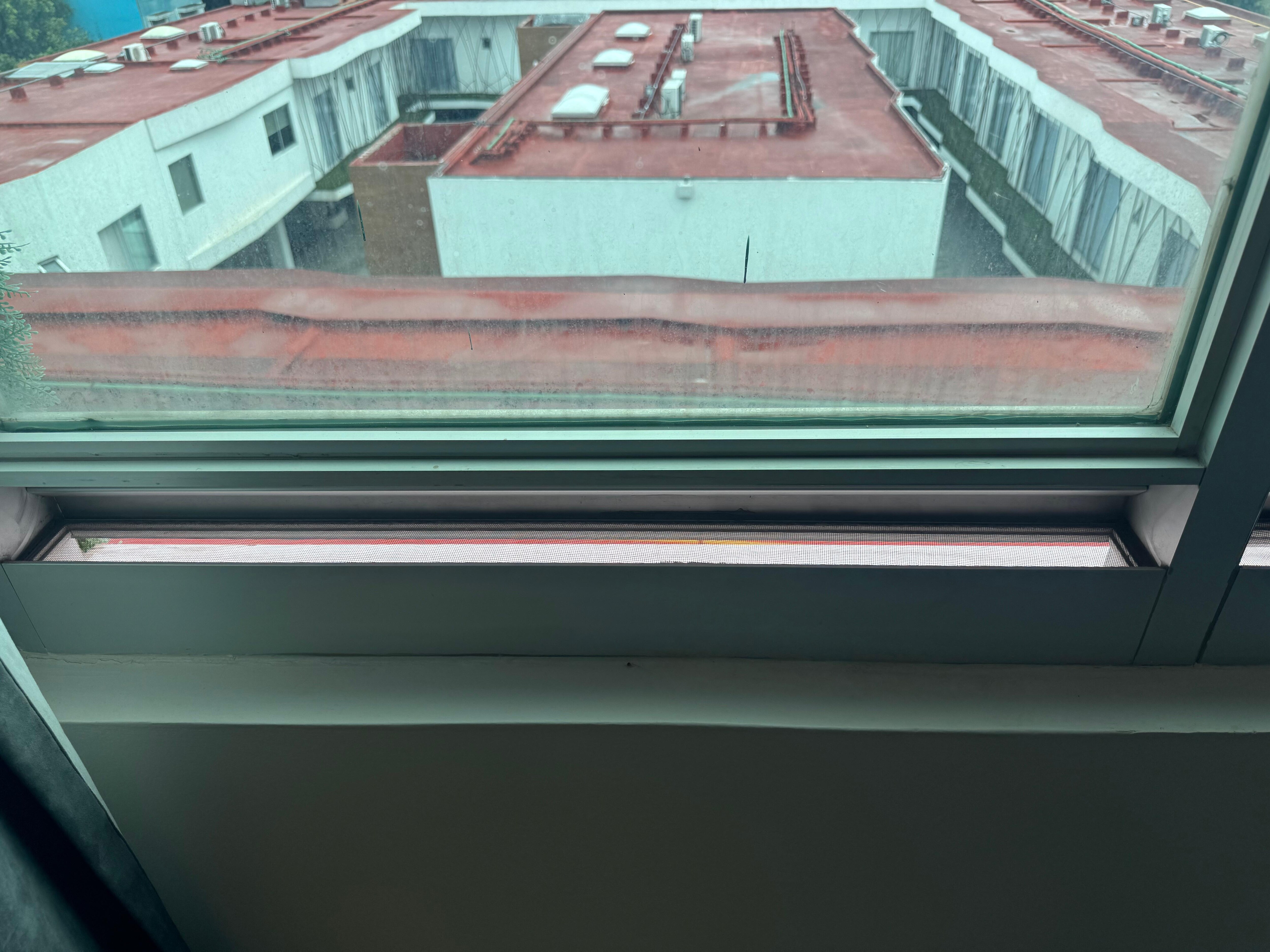 Windows don’t open more than one inch so you’re stuck with the smell 