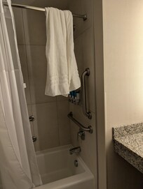 Had to hang on curtain rod