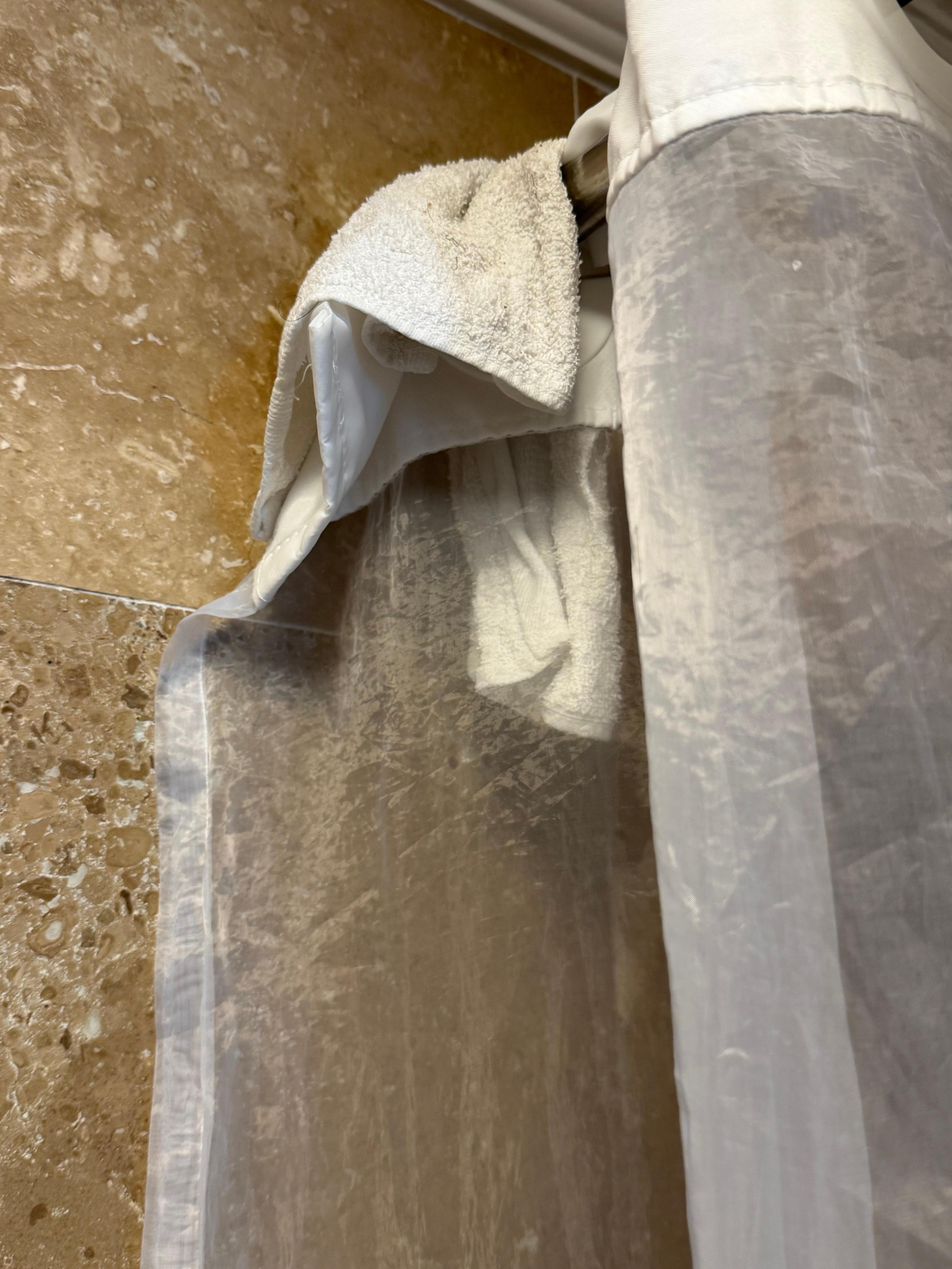 Old towel left over from previous guest