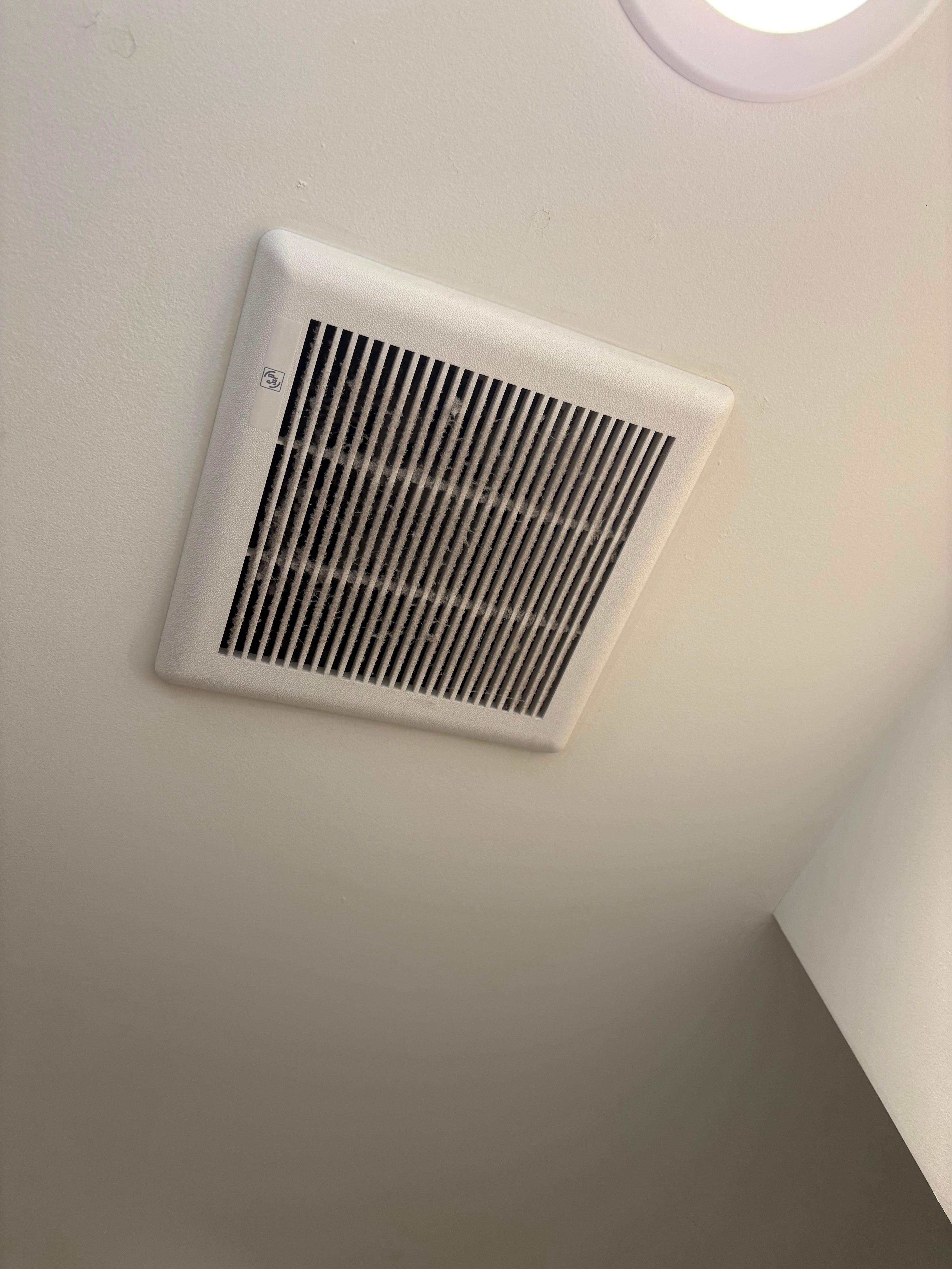 Filthy bathroom vent 