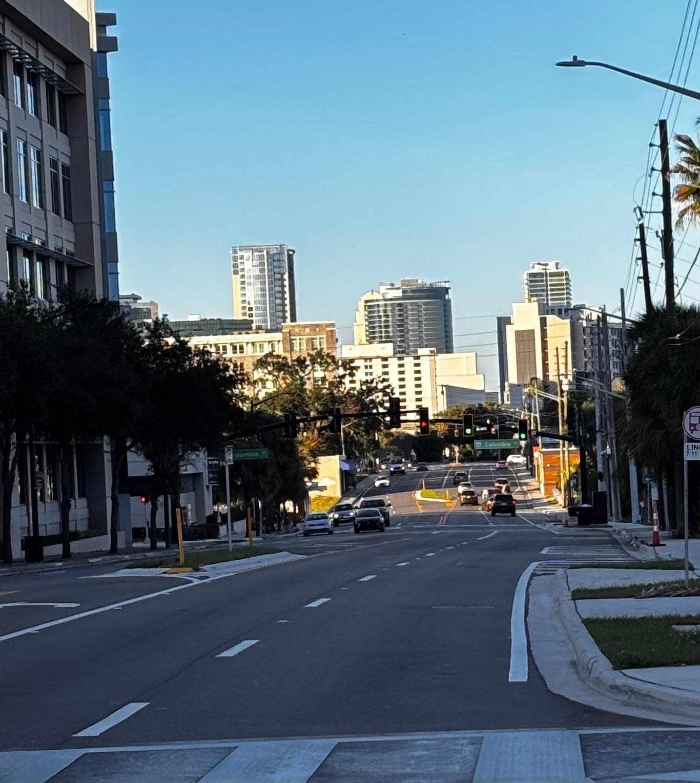 View looking towards the city 