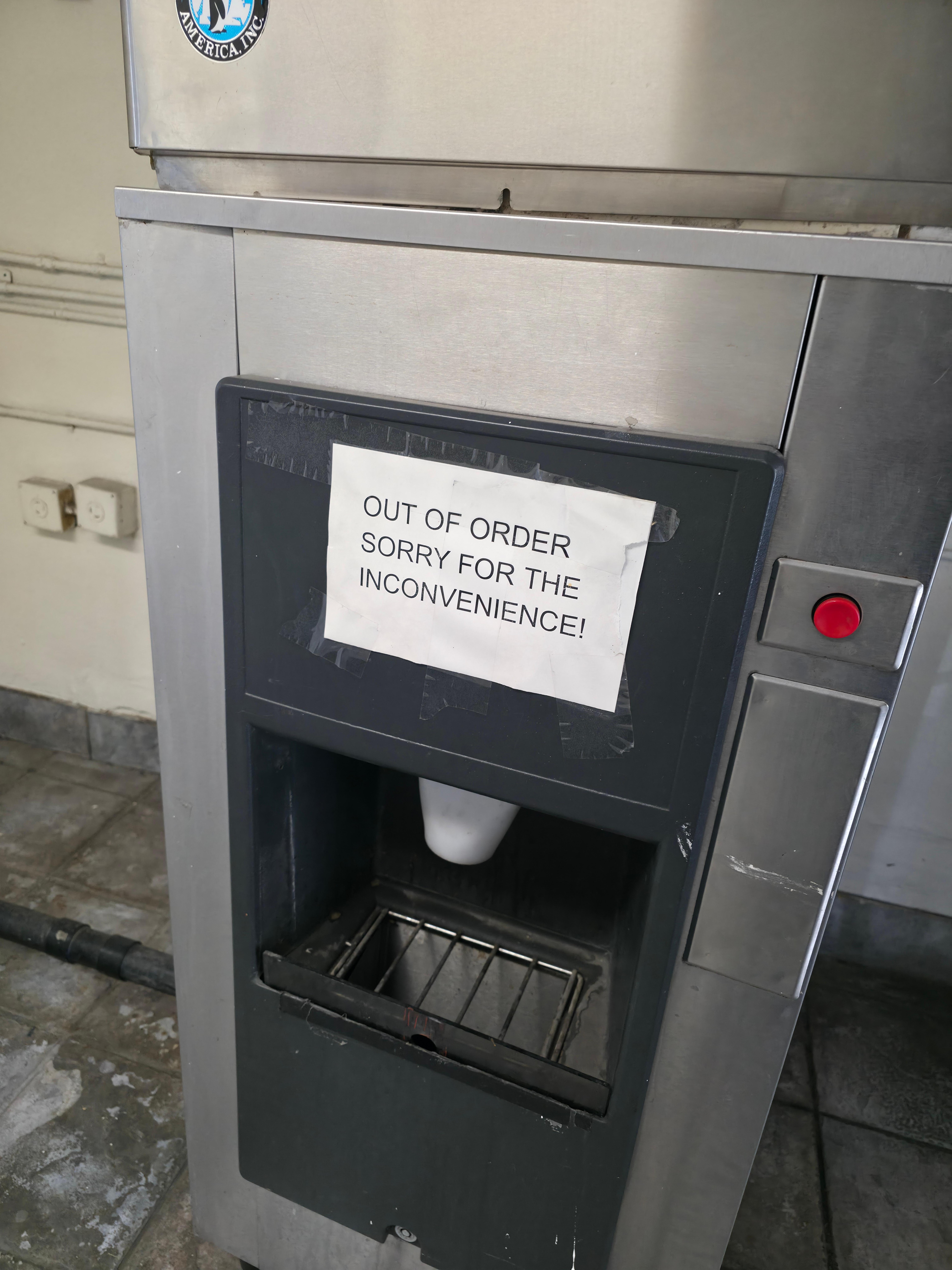The only ice machine the property has. It's been broken for months and months. 