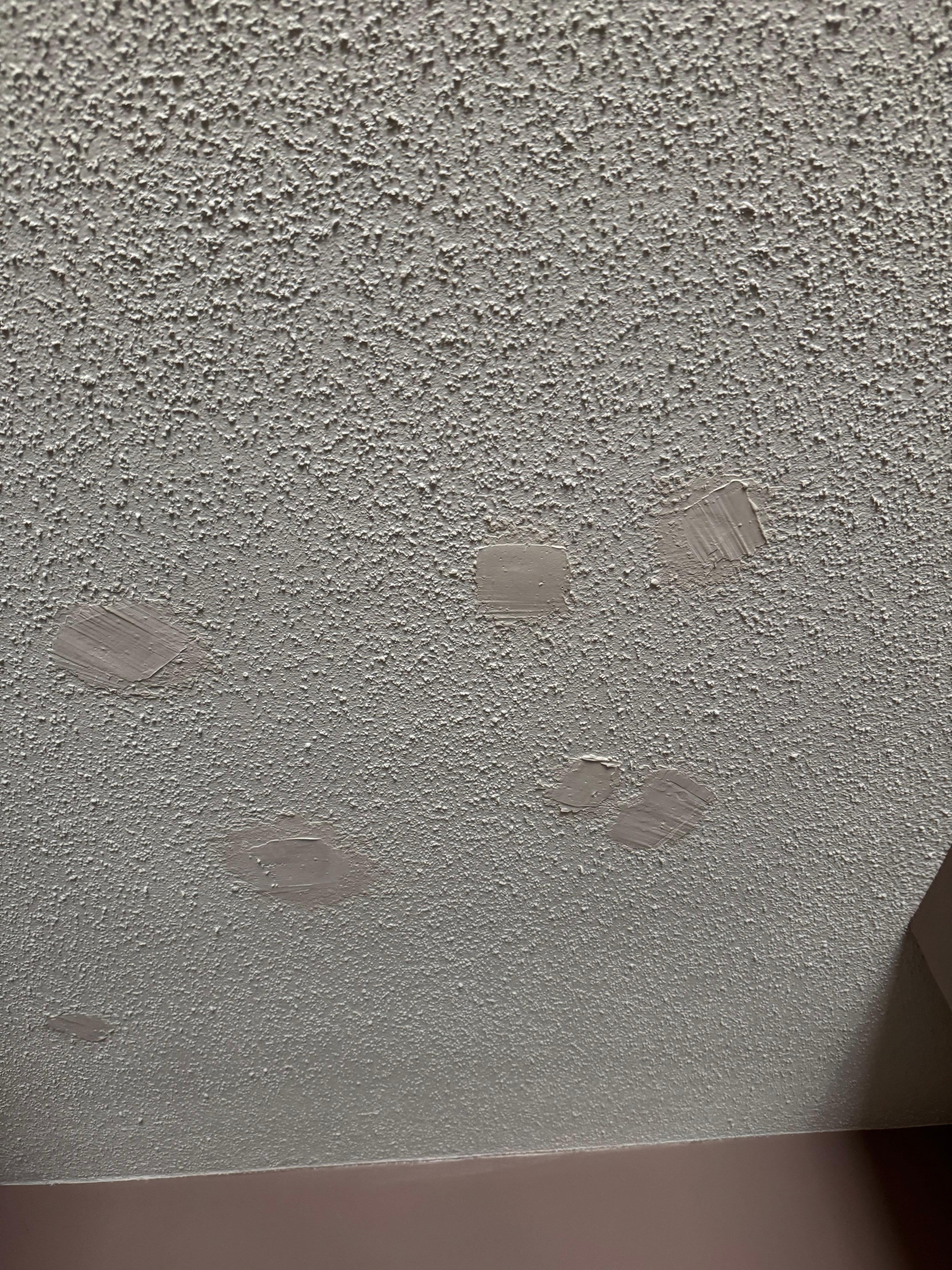 Badly patched ceiling 