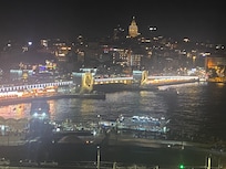 View from balcony at night