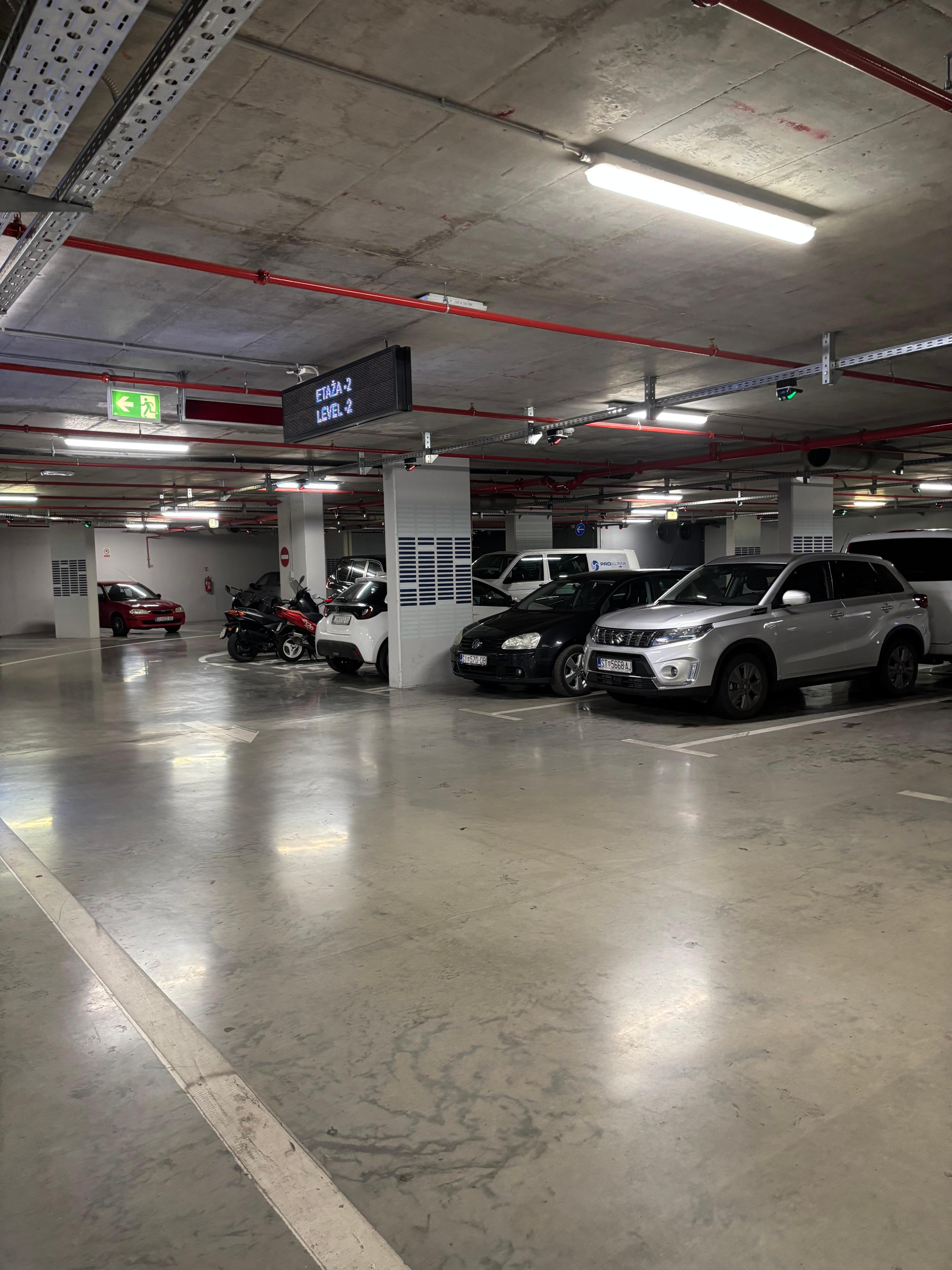 Clean, easy access parking garage nearby