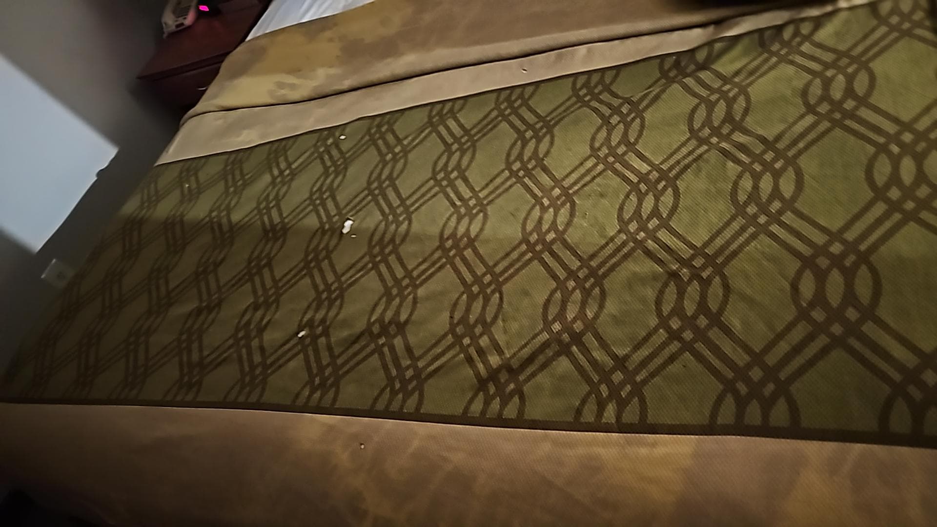 Gotta love those burns for that extra trashy feel. Seriously,  are bedspreads that expensive?