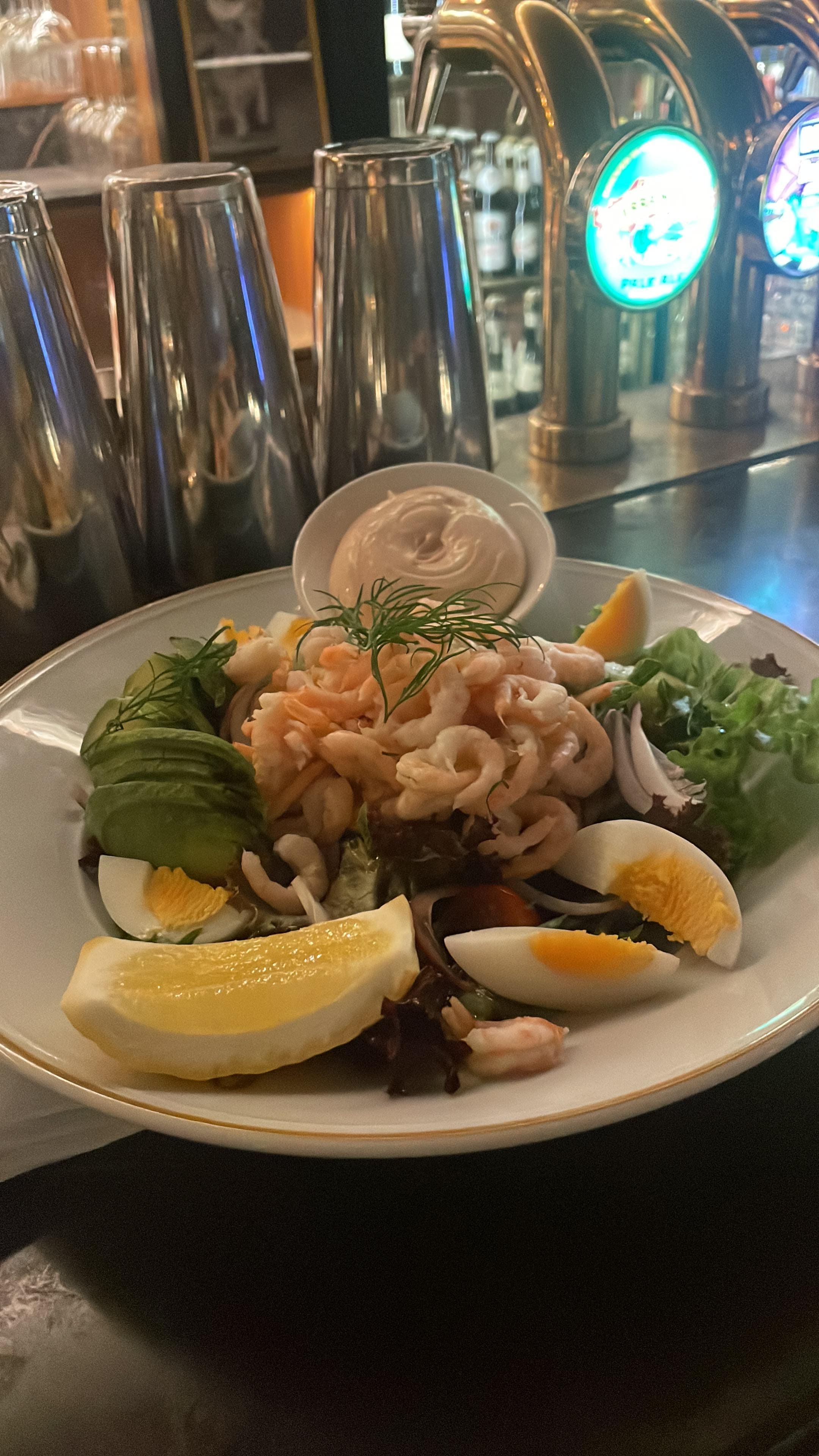The shrimp salad 