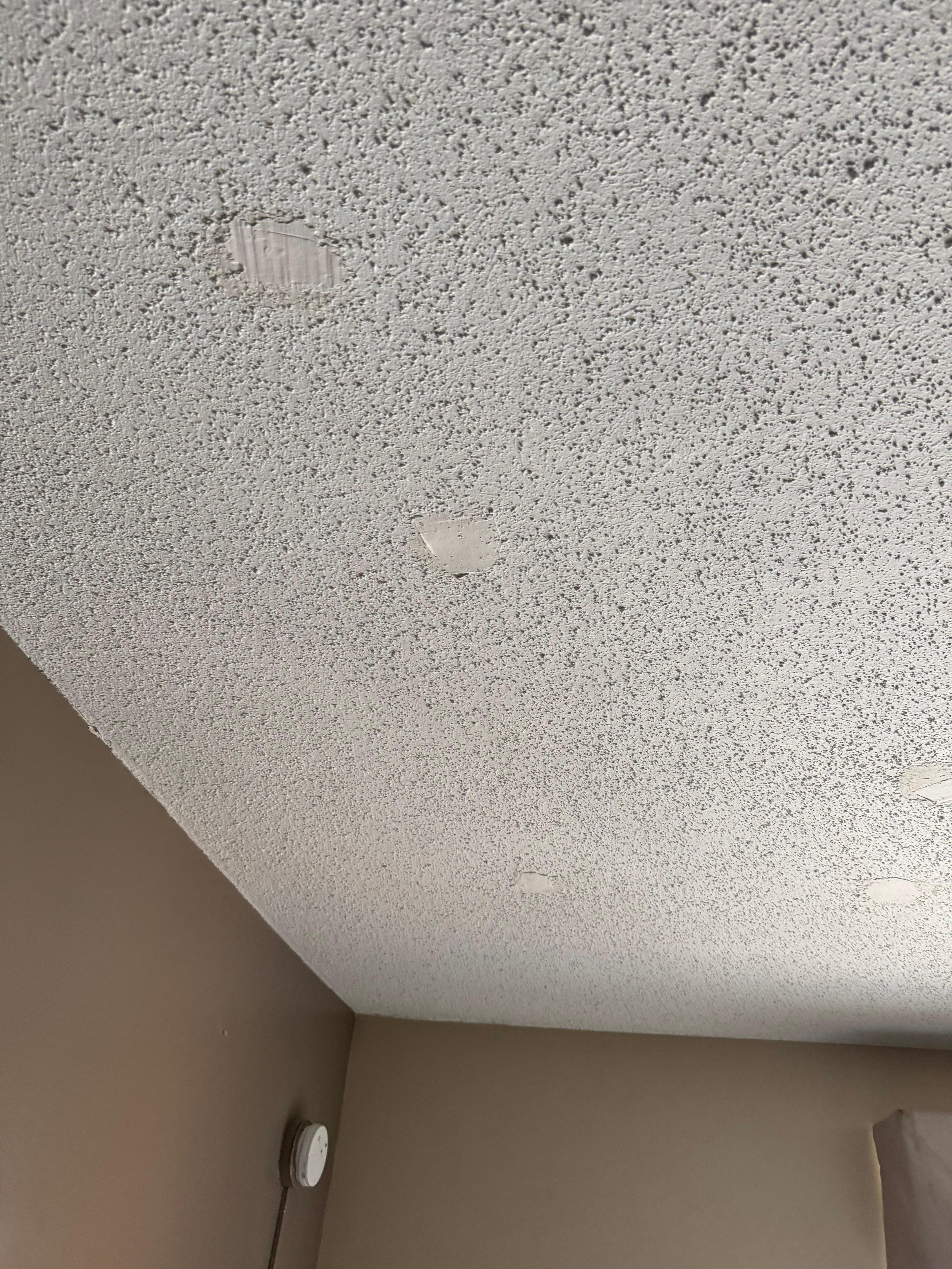 Badly patched ceiling 