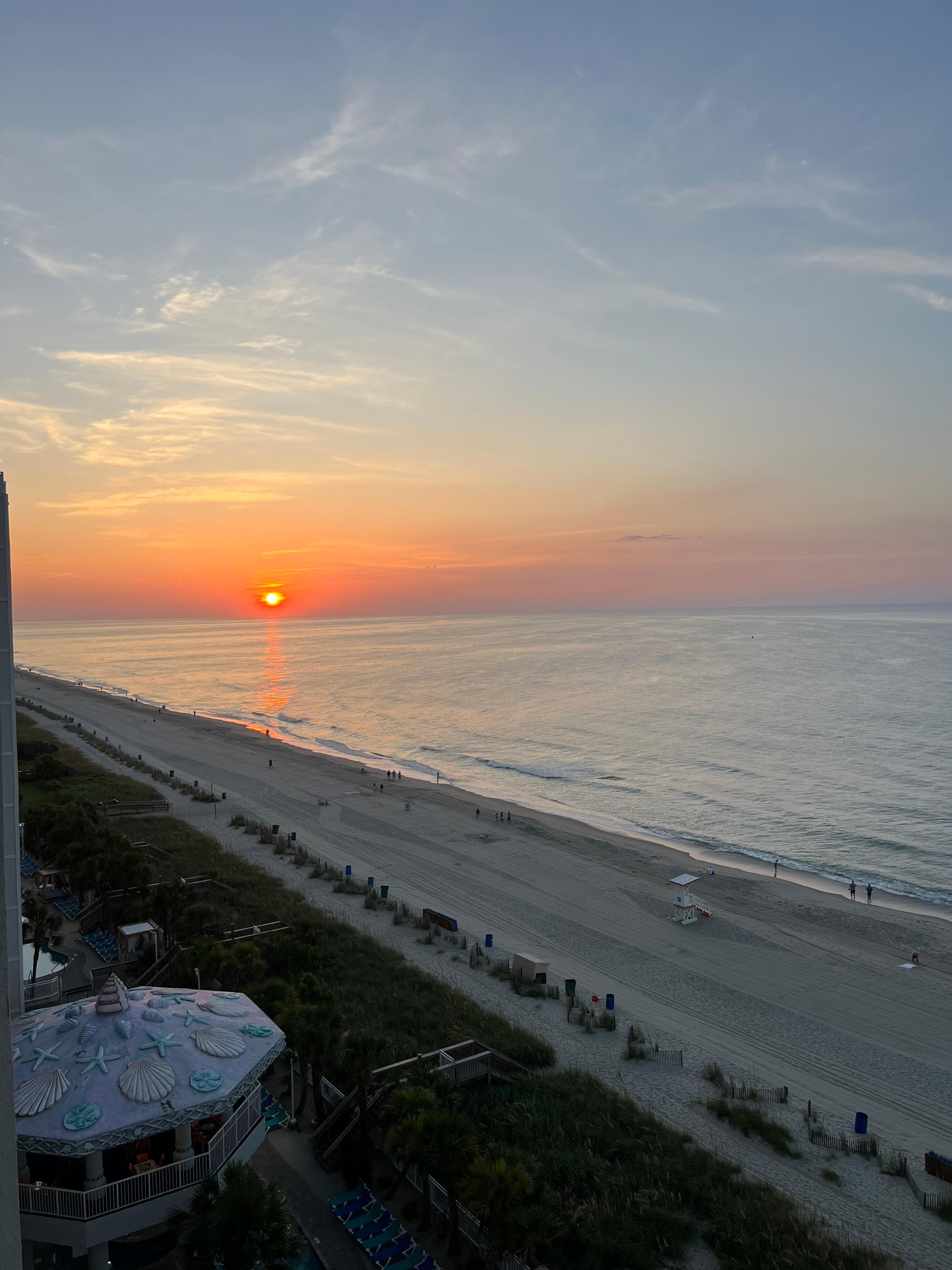 Sunrise from our 10th floor balcony