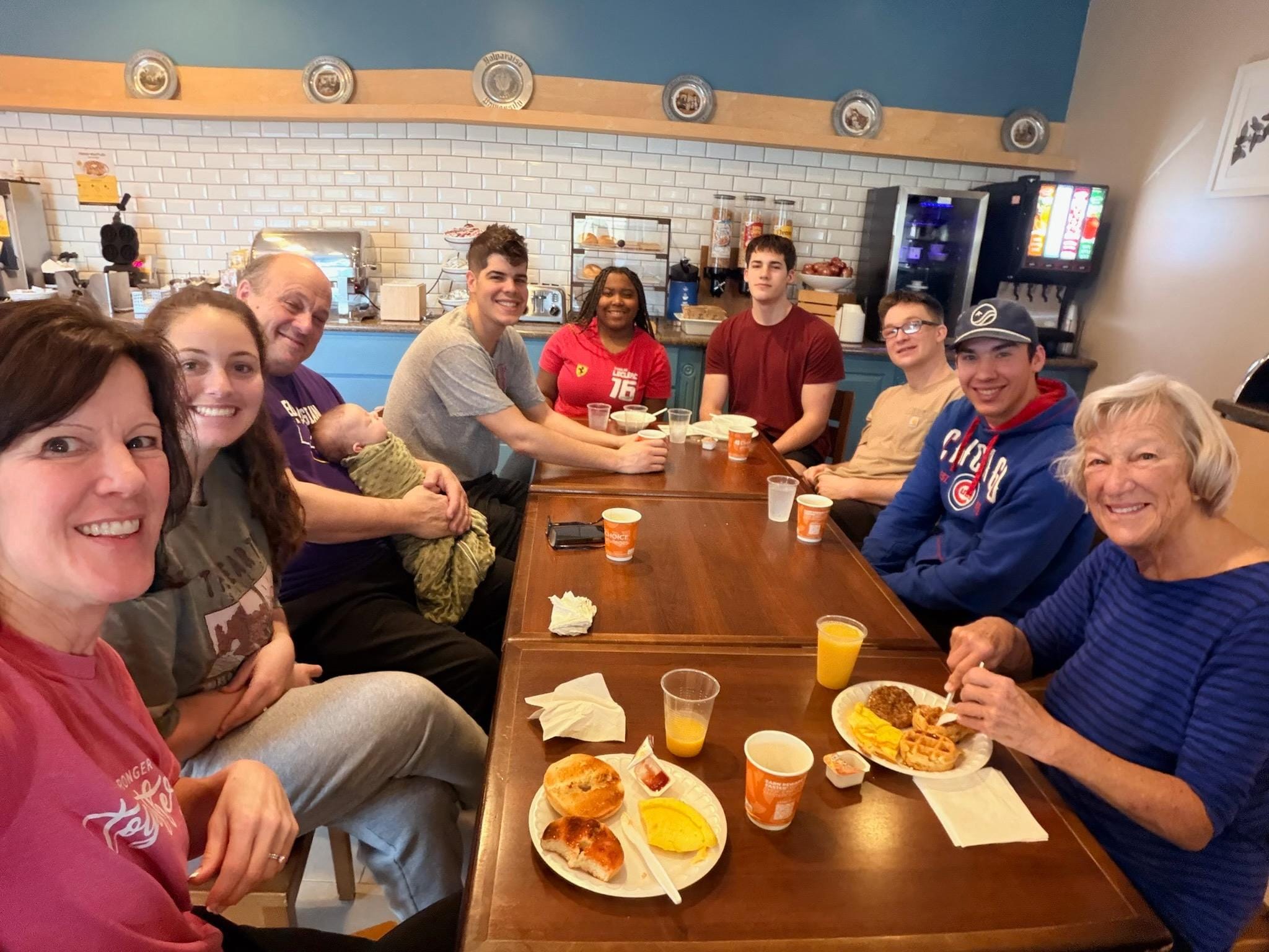 Breakfast with the party.