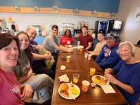 Breakfast with the party.