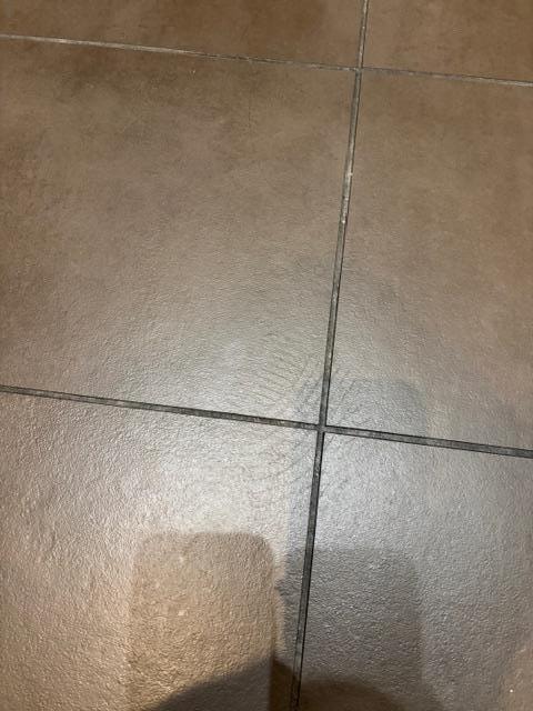 Footprints (not mine) after they "cleaned" the room