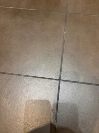 Footprints (not mine) after they "cleaned" the room