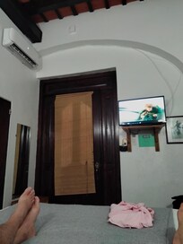 view of room from bed