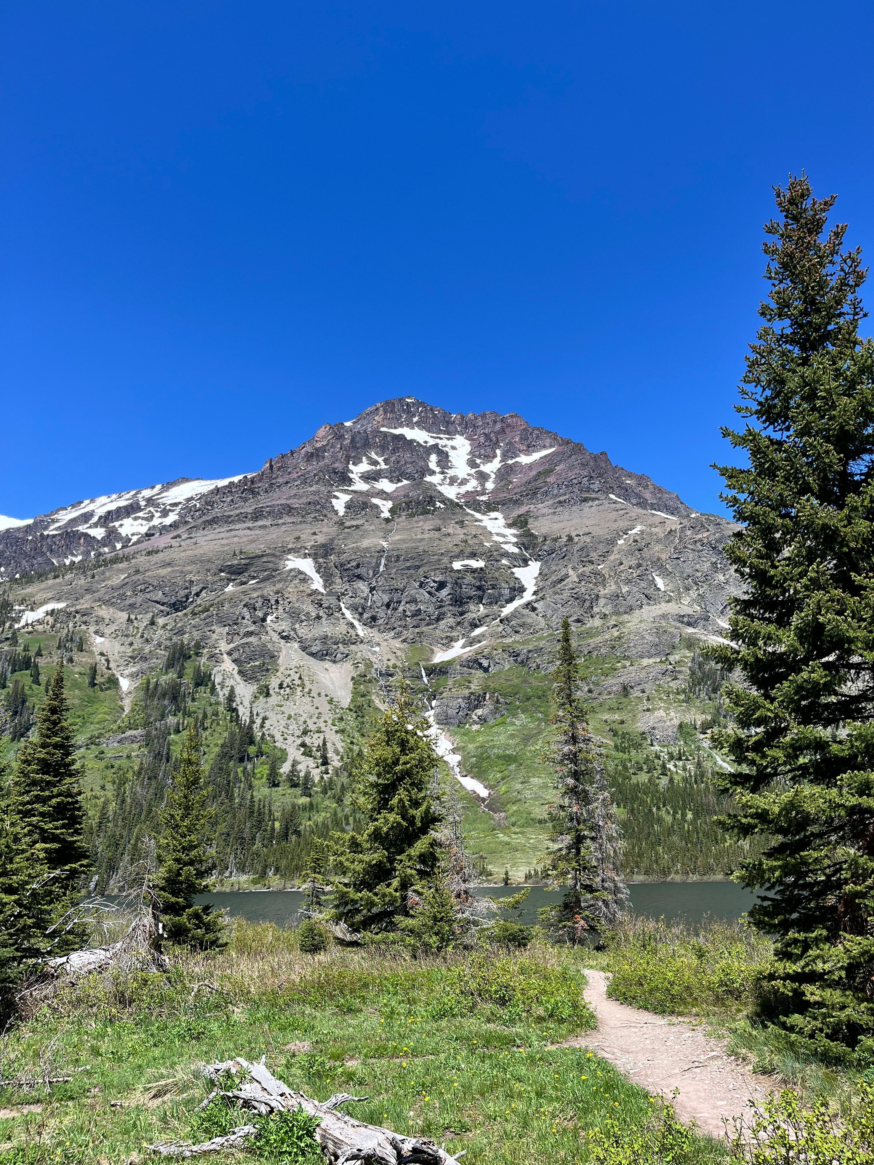 Glacier Park photo taken from the town of East Glacier.