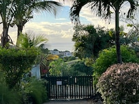 The Seagate Hotel is high up on a hill with spectacular views over the town to the sea.