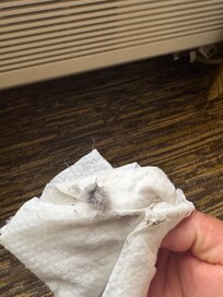 Dust from the air conditioning unit.