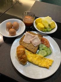 Gostei muito da sala do pequeno-almoço