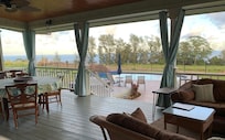 Beautiful lanai to start the day with a delicious breakfast and to end the day with a soak beneath the stars.