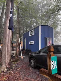 We stayed at the Pinstripe cabin