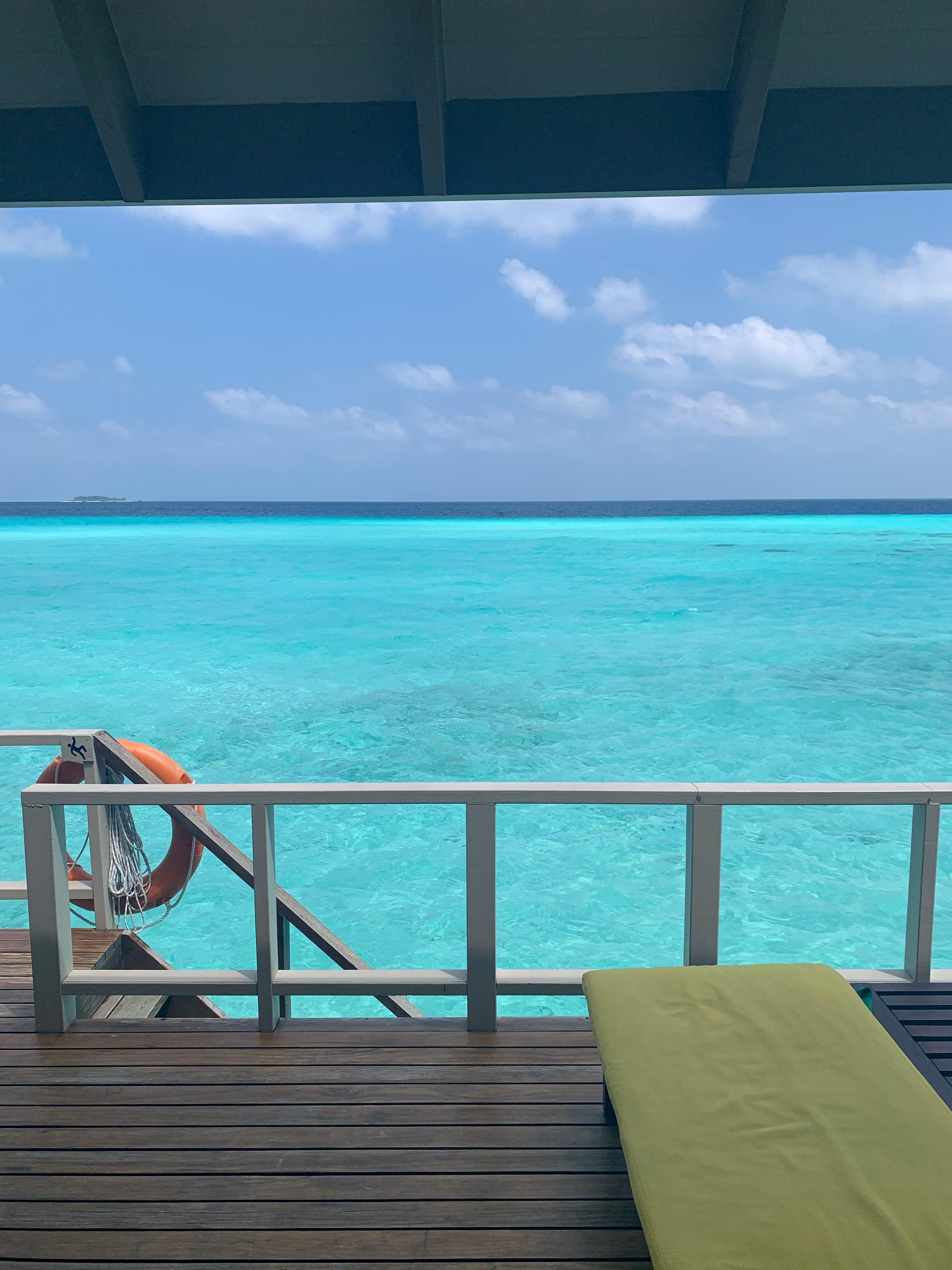 Varanda do quarto Water Villa