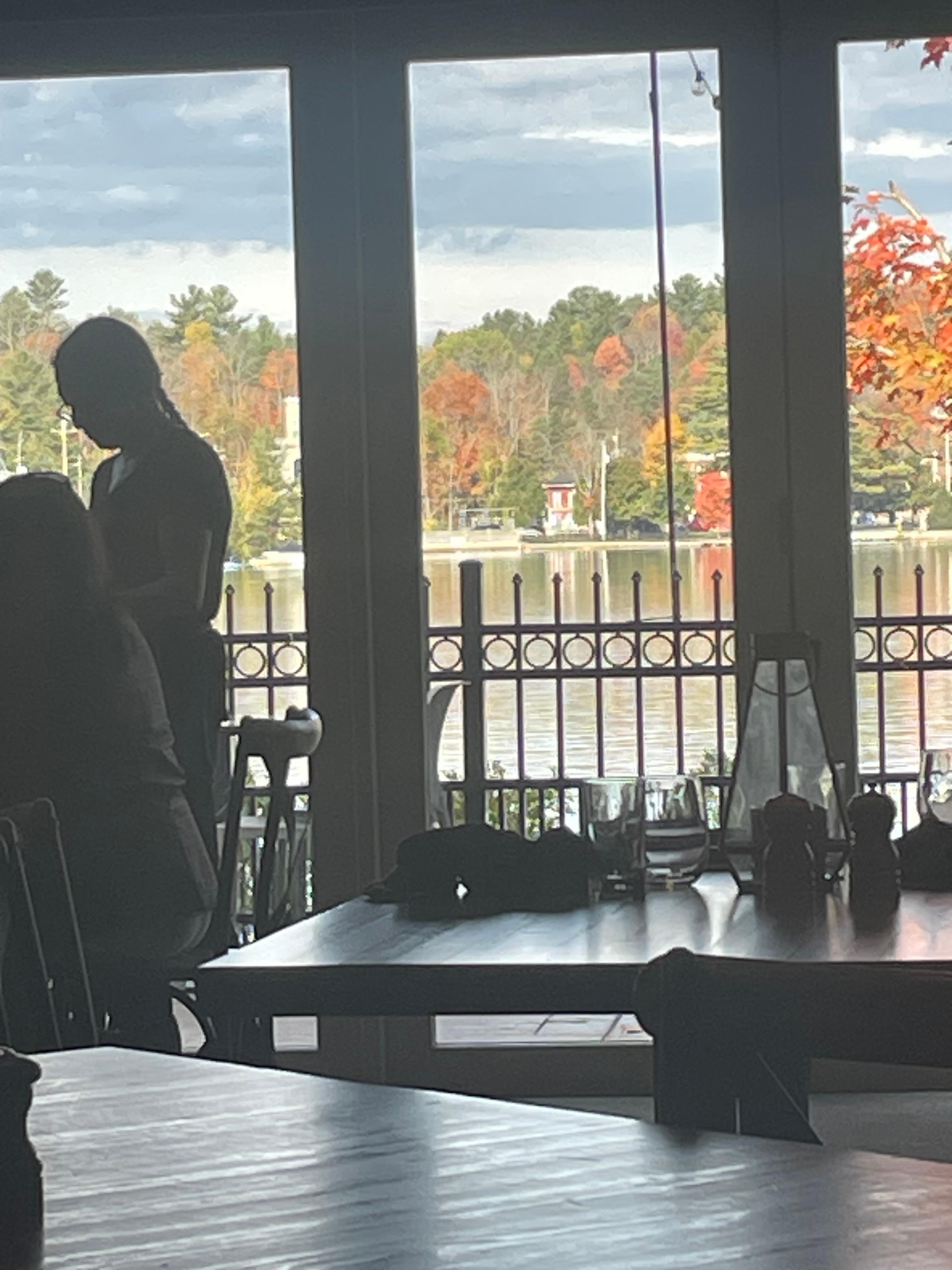 Restaurant overlooking Saranac Lake.