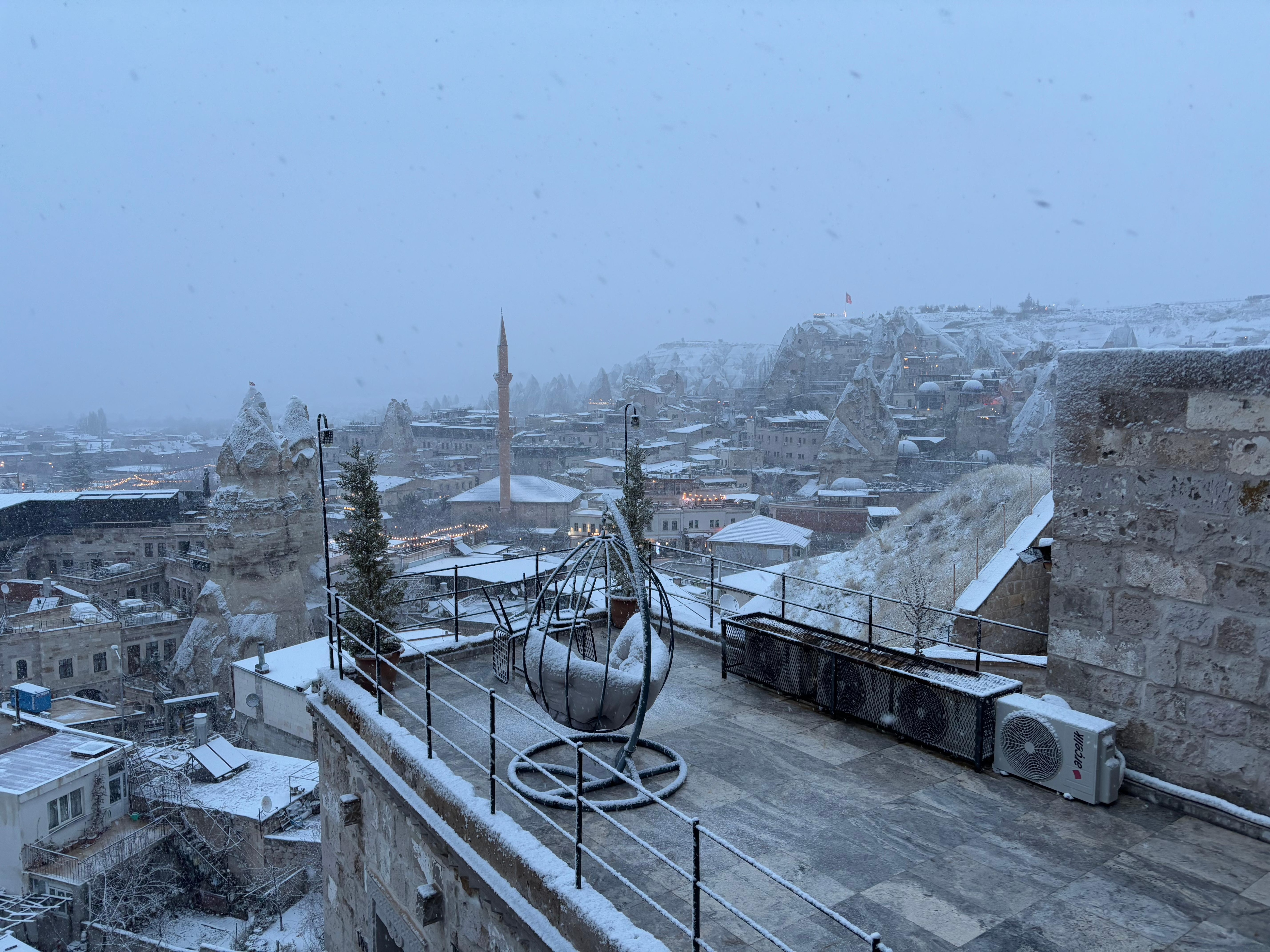 Private balcony patio to take in views. 