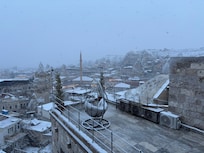 Private balcony patio to take in views.