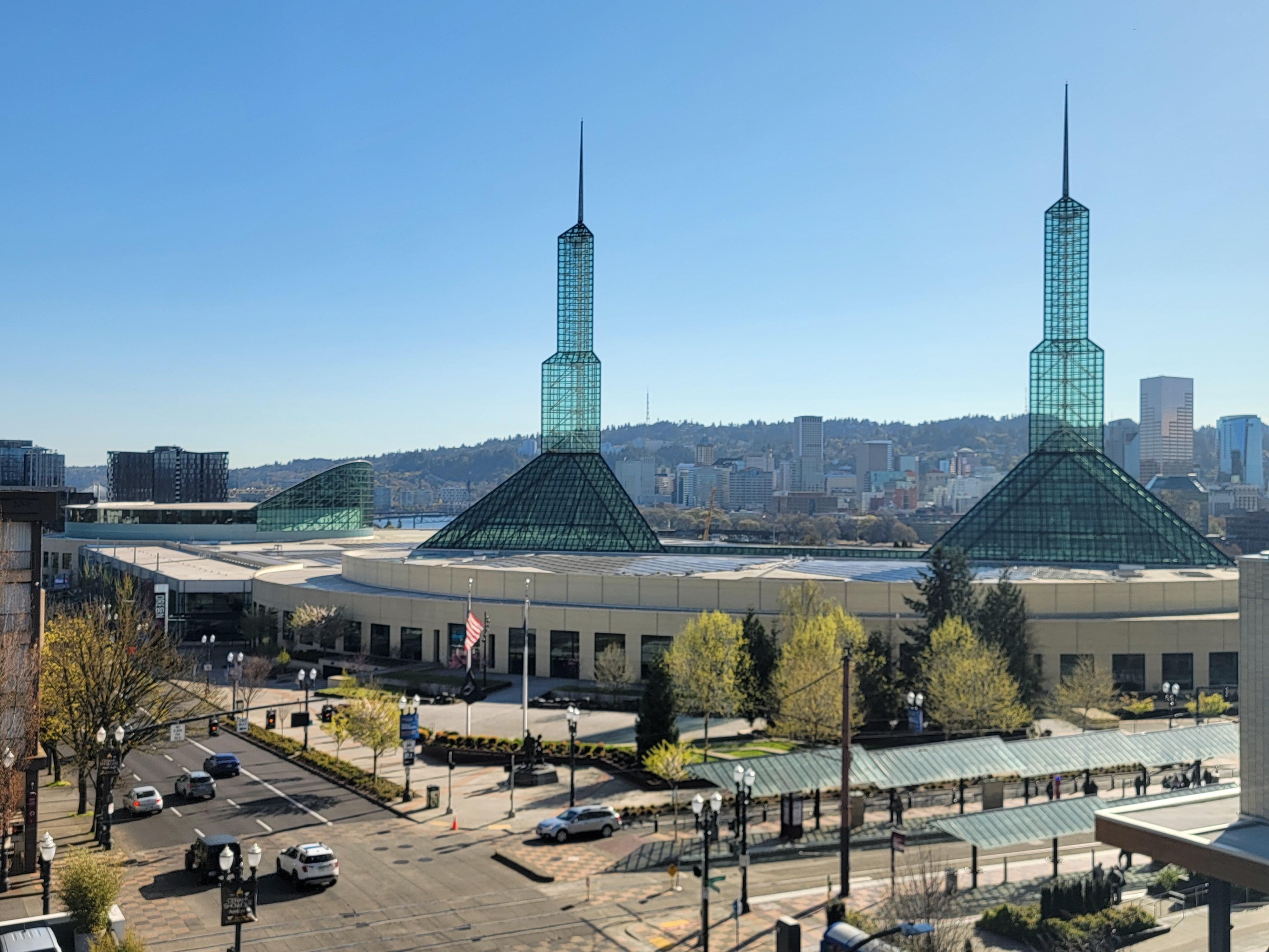 Picture outside out window of the Rose Quarter.