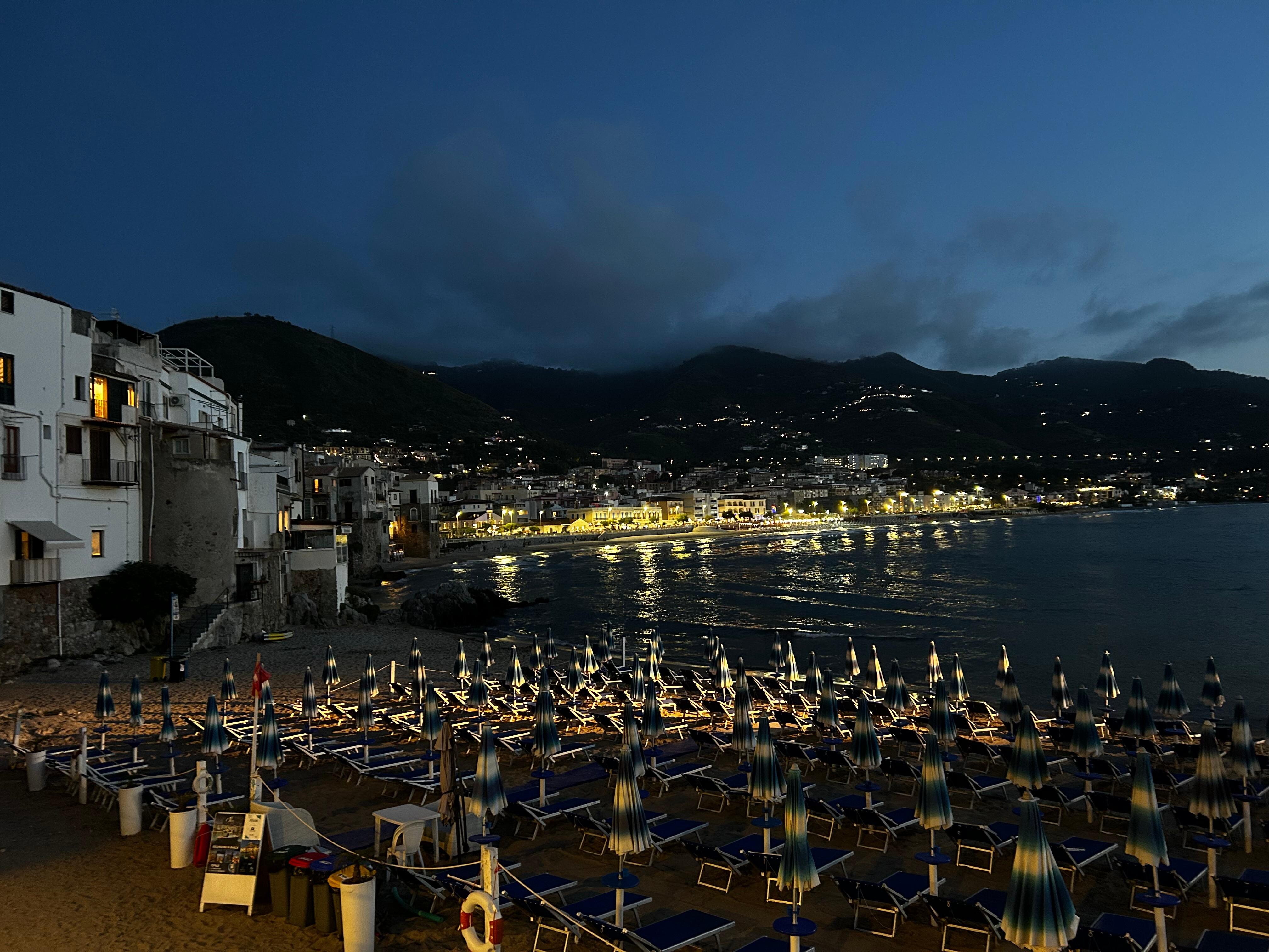 View of the city at night 