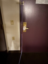 Door had a large gap when closed.