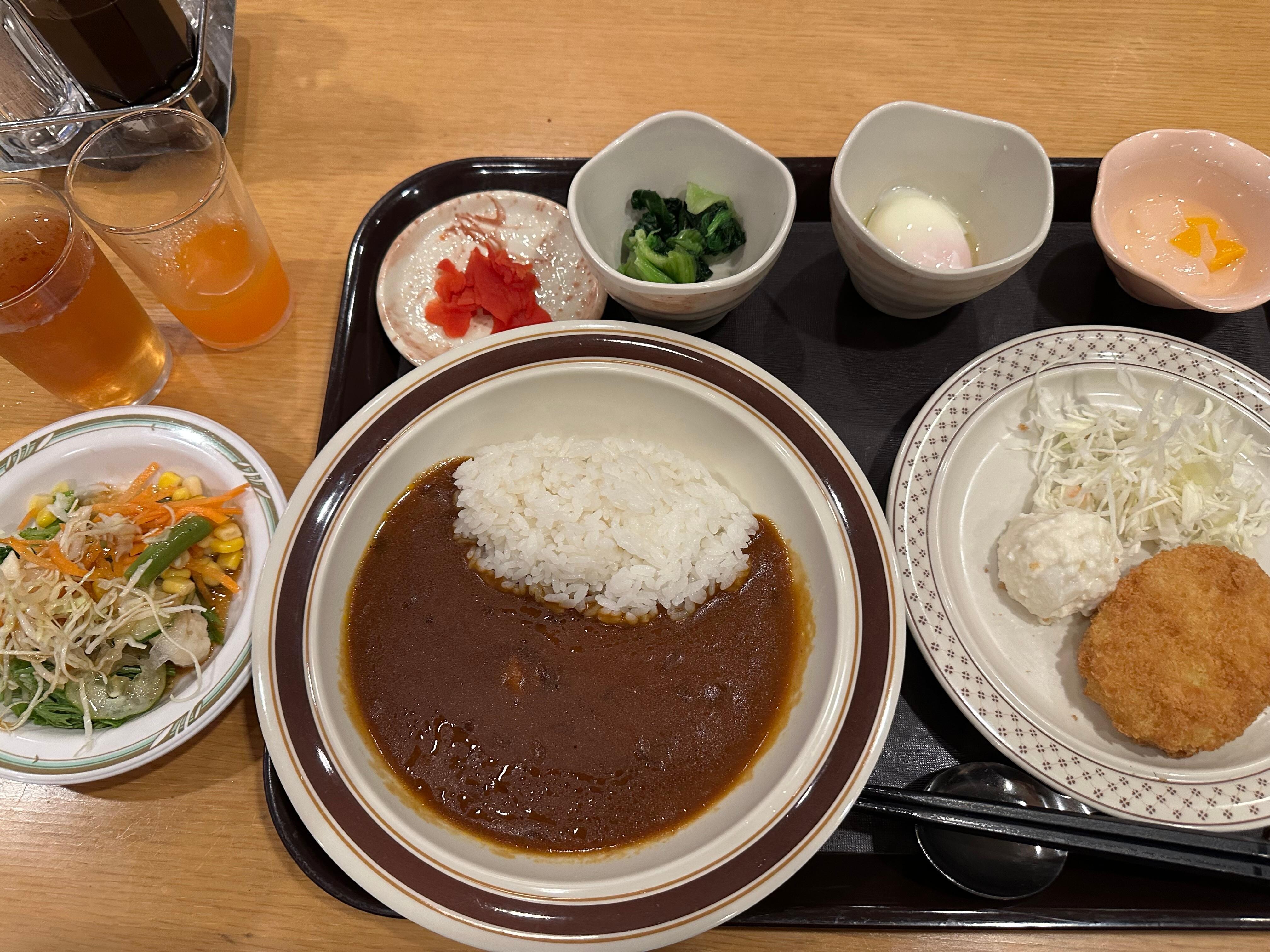 選べる無料夕食のカレー