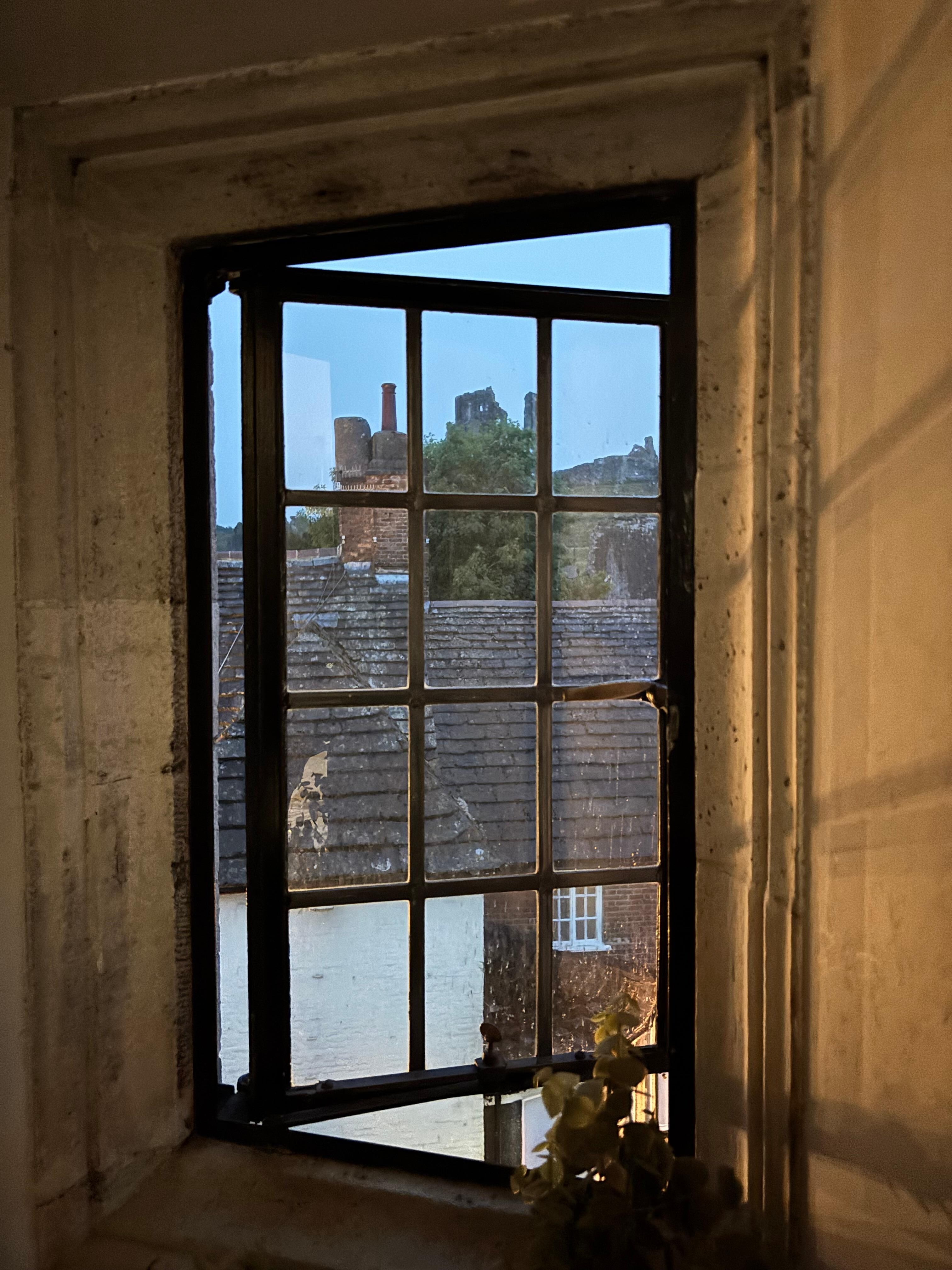 View from 1 window to Corfe Castle 