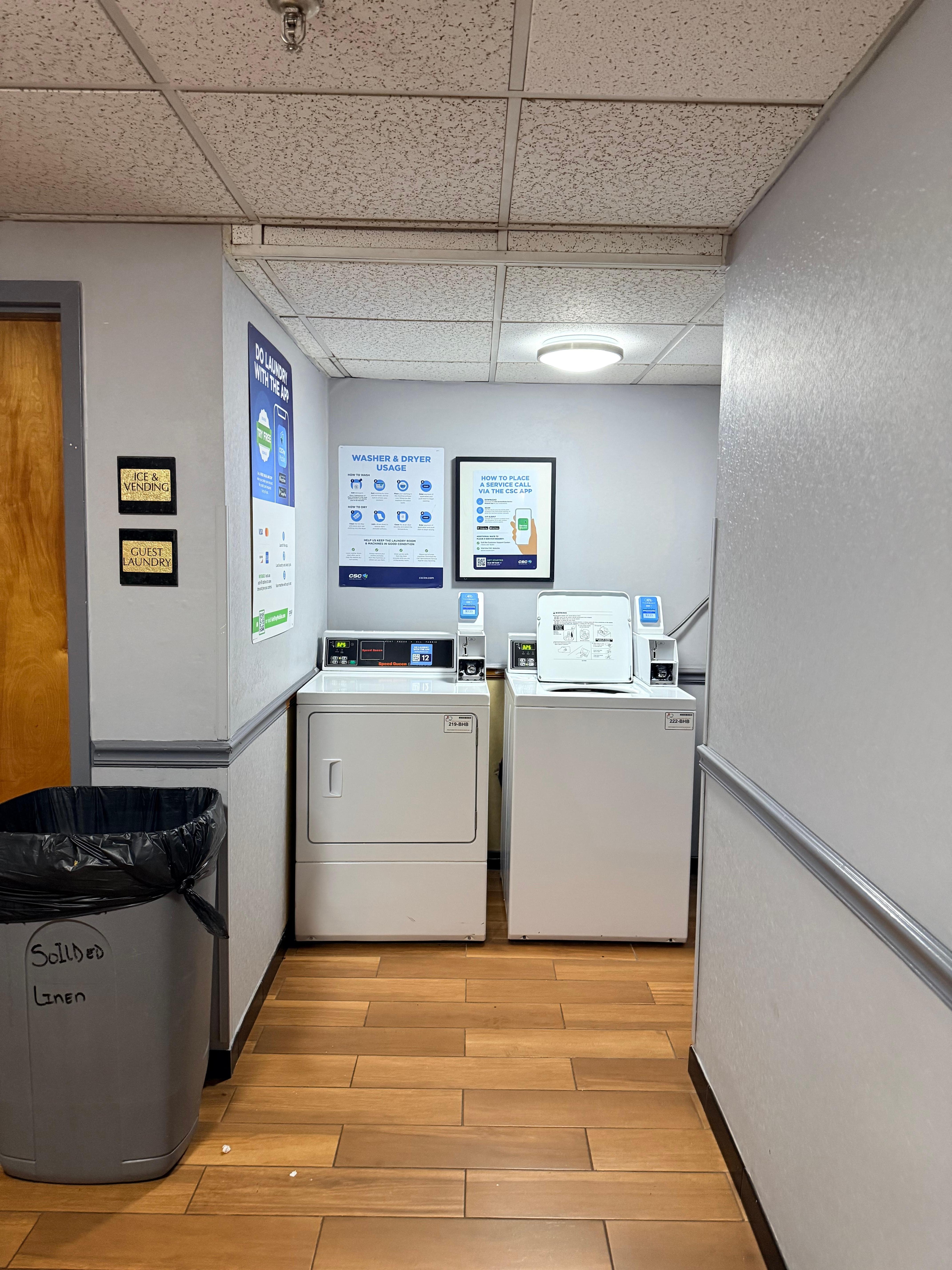 Even laundry machines are available. 