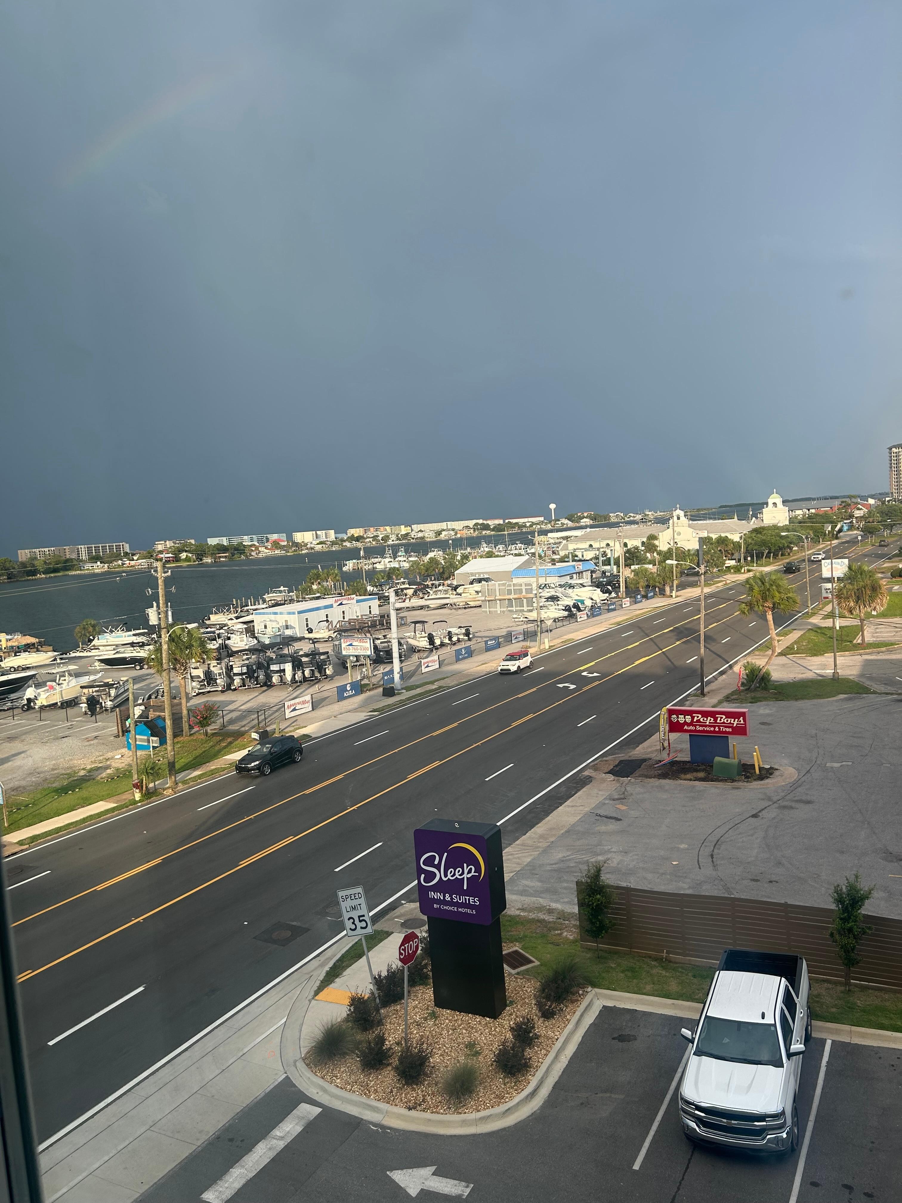 View of harbor from hotel 